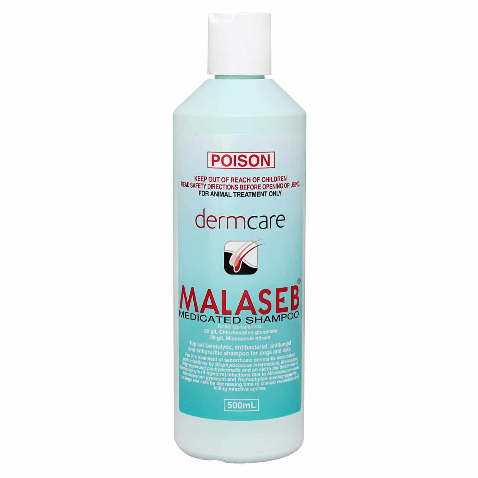DERMCARE MALASEB MEDICATED SHAMPOO 500ML - Pets Warehouse Penrith